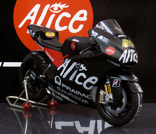 Ducati GP8 ALICE TEAM TEST Toni Elias ~ mask decals