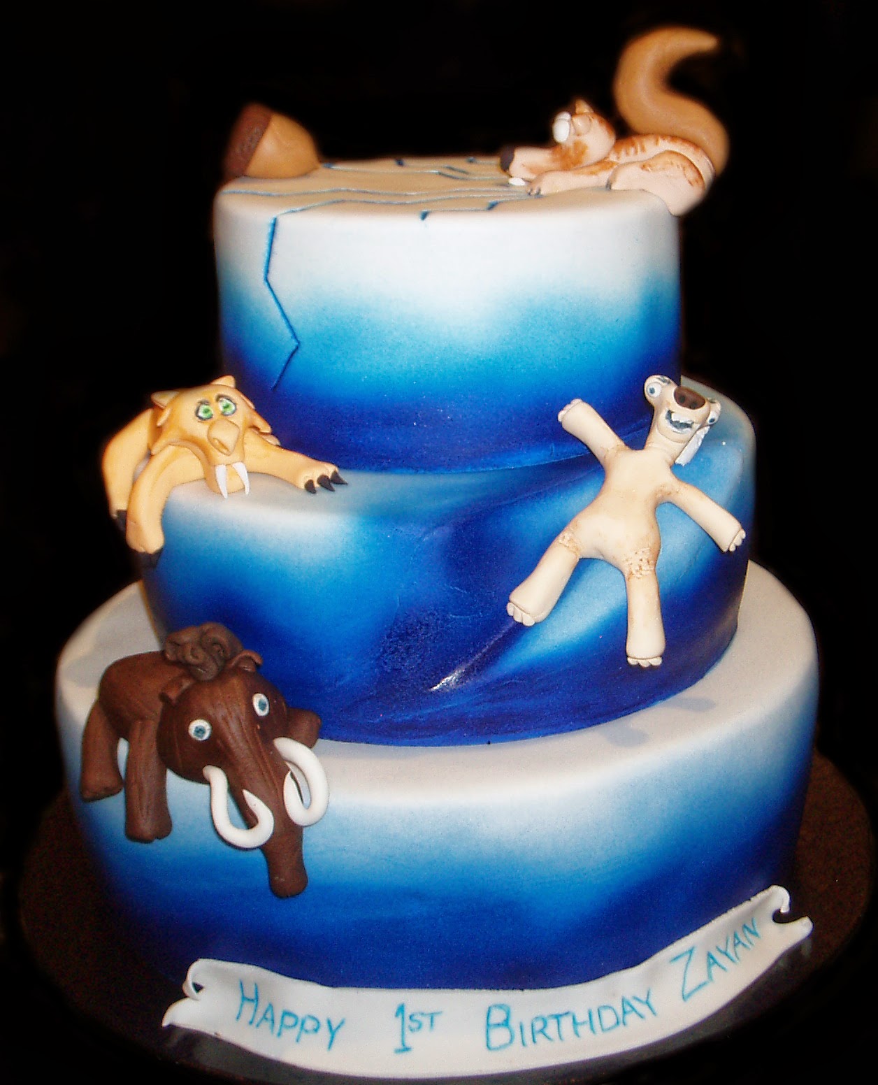 Nada's cakes: Ice Age Themed Birthday Cake - by Nada's Cakes Canberra