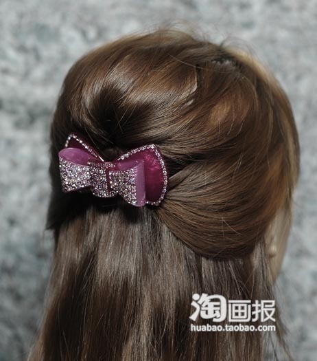 Ponytail Hairstyles 2012: How to make a HALF UPDO Poof or upside down ...