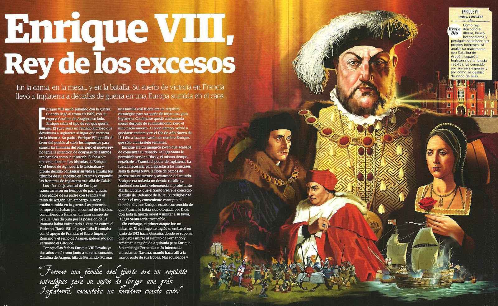 LITERATURA LEGIONARIA: ENRIQUE VIII REY DE LOS EXCESOS