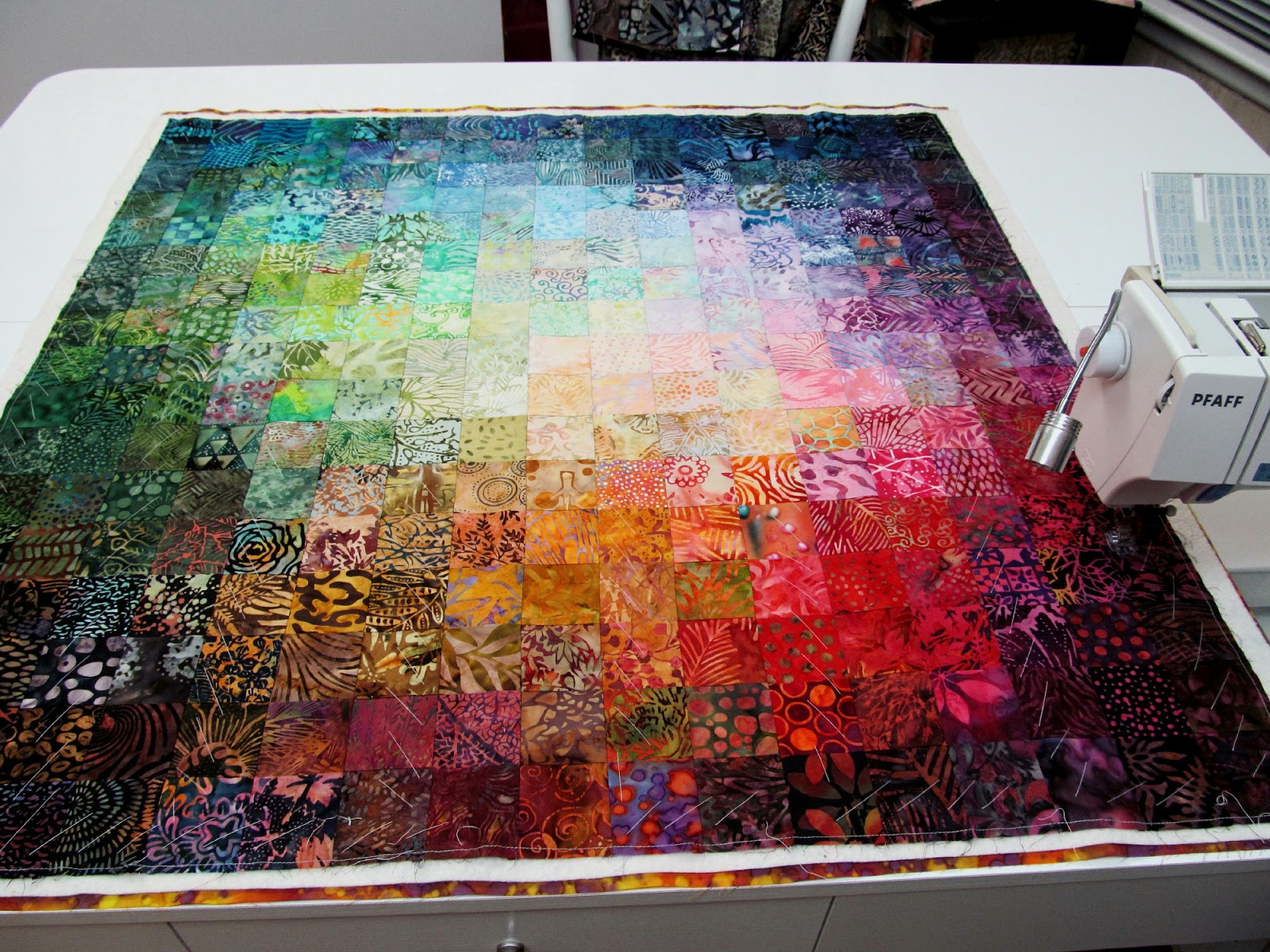 Exuberant Color : Ready to quilt another colorwash........