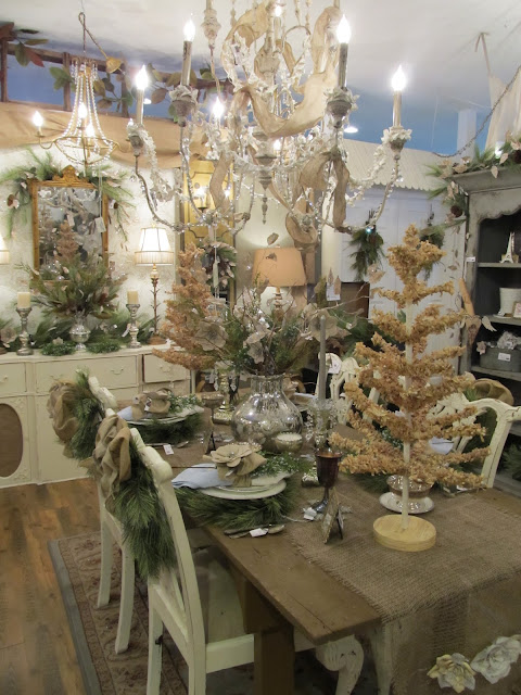 The White Rabbit: French Script Paper Tabletop for the Holidays