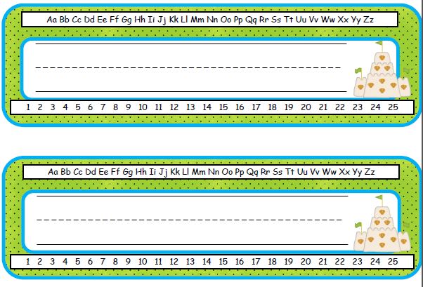 Classroom Freebies Too: Nameplates for Tables/Desks