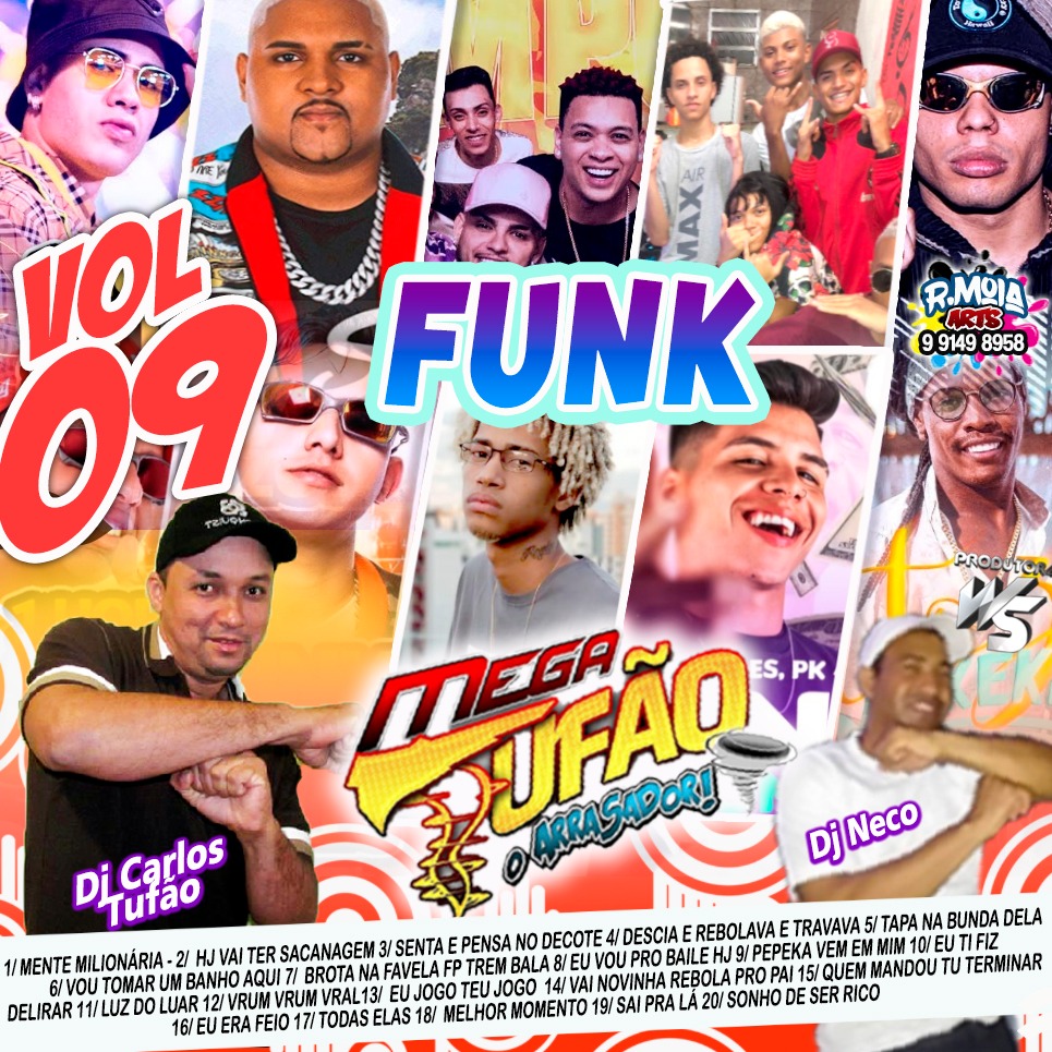 CD MEGA TUFÃO FUNK VOL 09 2019 - DJ RODRIGO SAUDADE - Radio Mania Do Melody