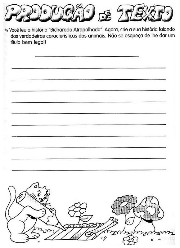 Atividades Produção de Textos ~ Atividade para imprimir