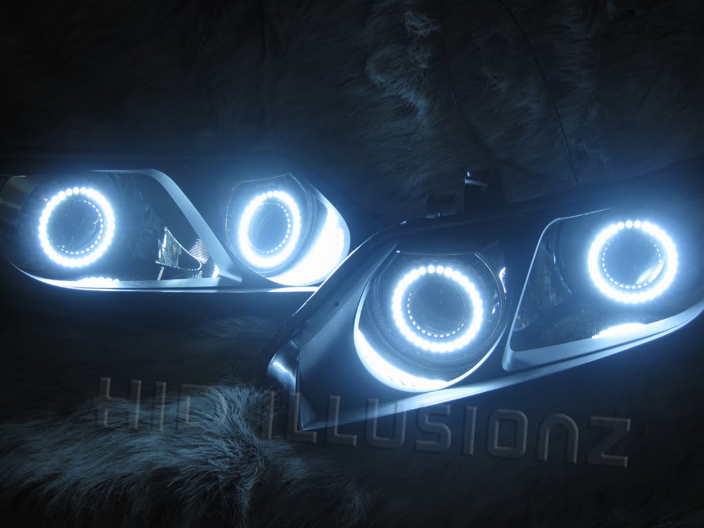 HID ILLUSIONZ: Honda Civic SI Custom LED Angel Eyes SC430 FX35 E46 ...