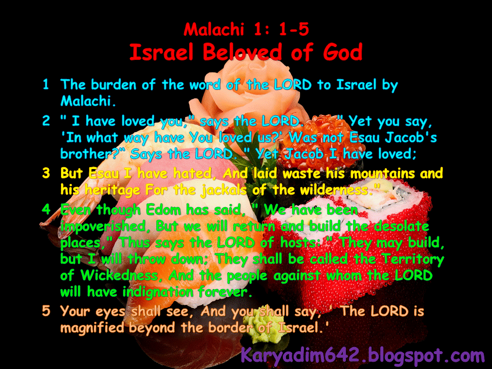 SENI MEMBENTUK GAMBAR: Malachi 1: 1-5, Israel Beloved of God