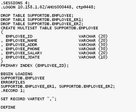 .: FLOAD in Teradata