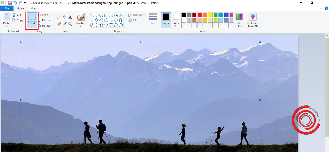 Cara Memotong Gambar (Crop) Dengan Menggunakan Paint di Komputer ...