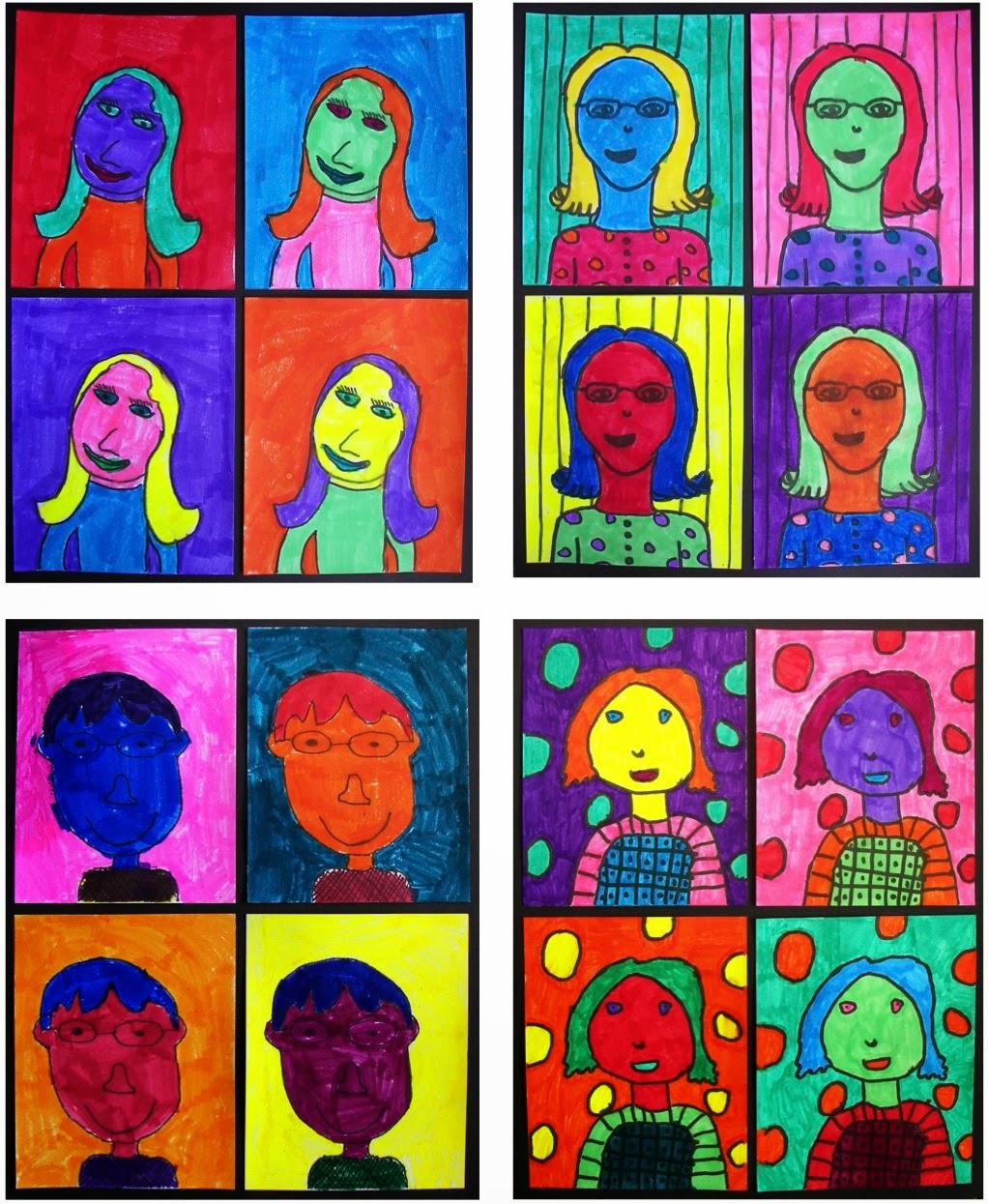 The Rolling Artroom: Pop Art Self Portraits - 1st-3rd Grade
