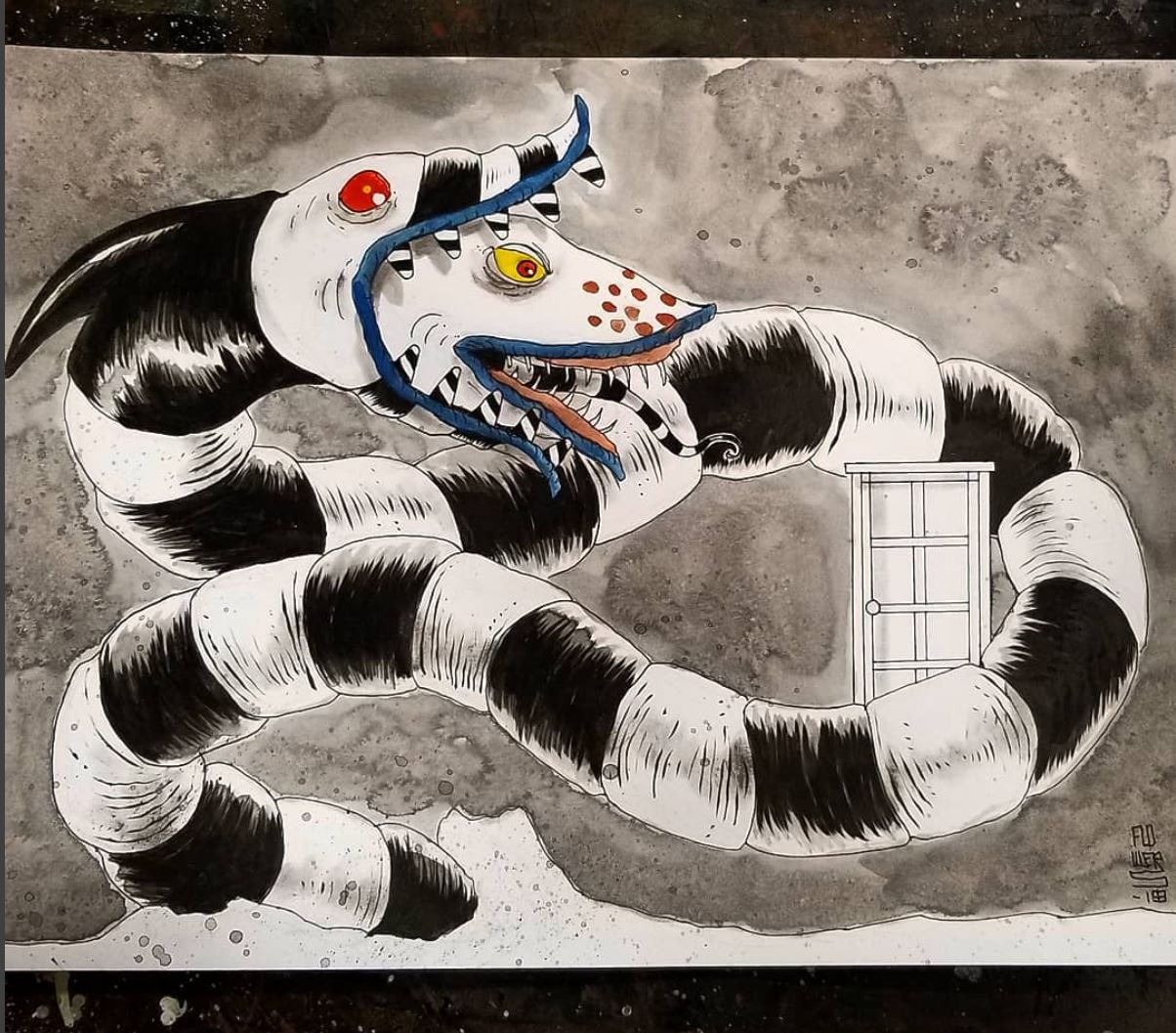 Sandworm Beetlejuice Drawing