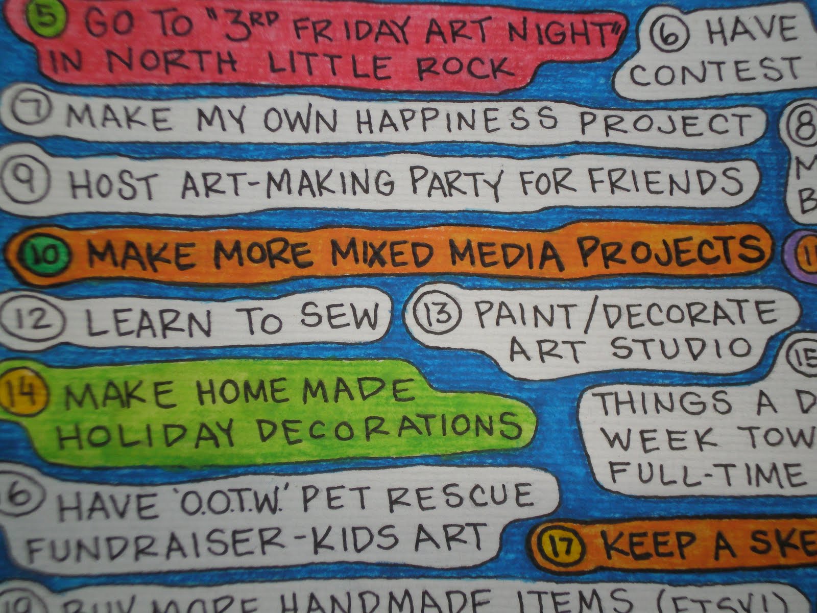 Meow Bark Art: 36 things list: make more mixed media projects