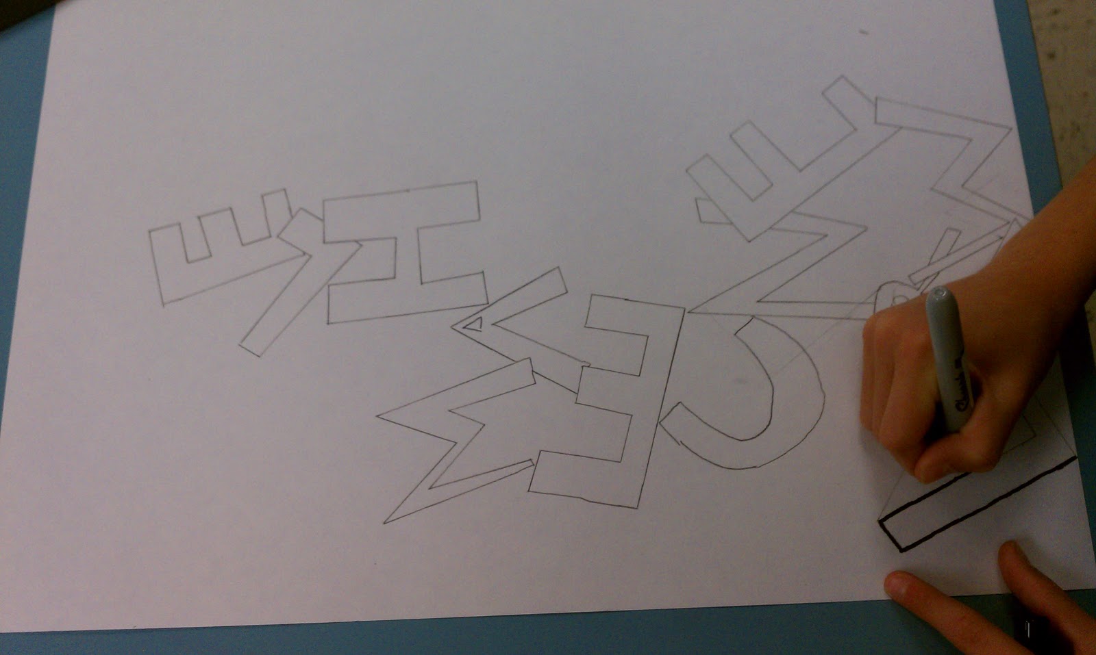 Art Rocks!: 5th grade Name Pyramids