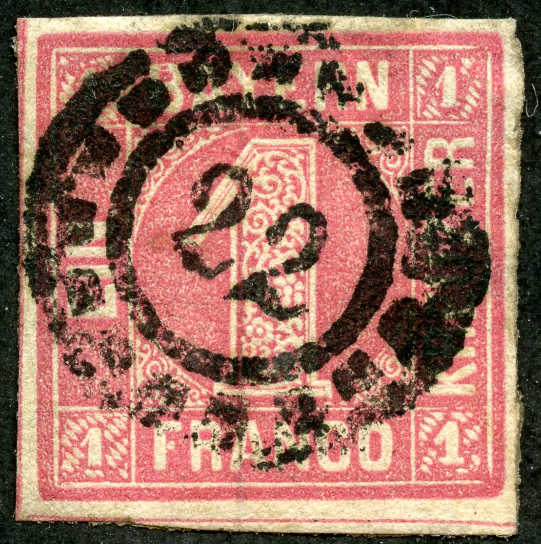Big Blue 1840-1940: Bavaria 1849-1862 & the Mill Wheel Stamp Postmarks
