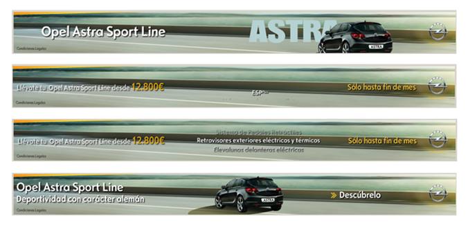 Creatividad aplicada online: Banner Opel Astra