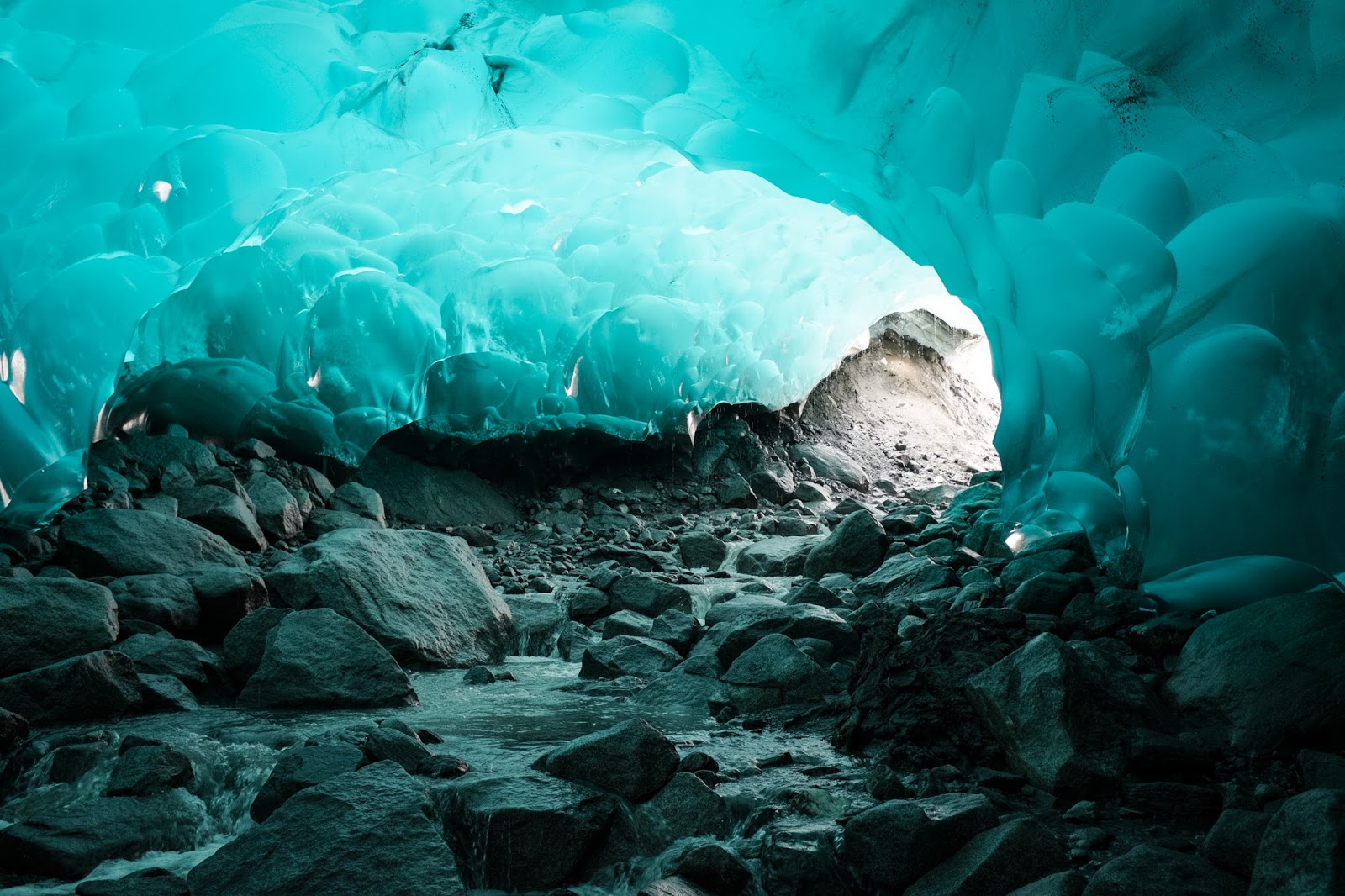 A since-collapsed ice cave near Juneau, Alaska. Photo by Robin Ryan ...
