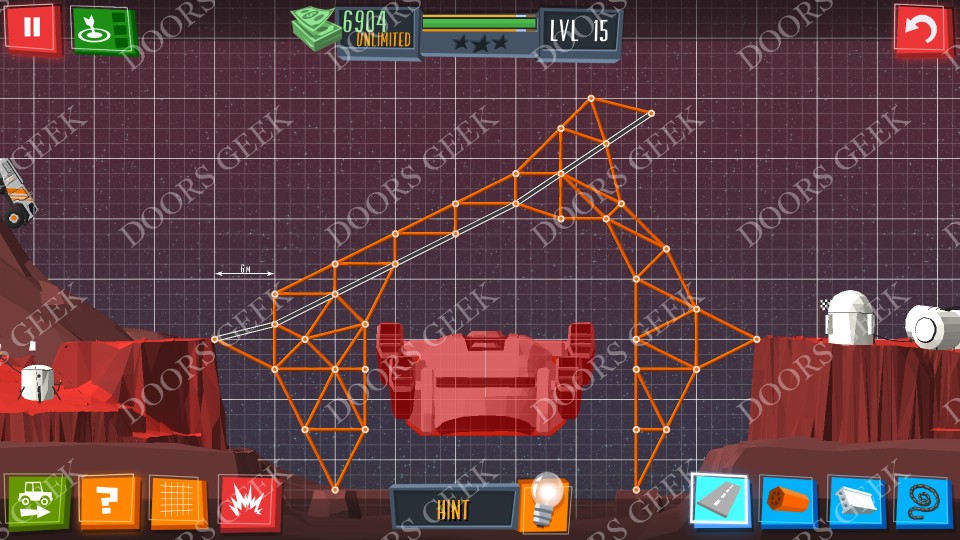 Build a Bridge! [Space] Level 15 Solutions ~ Doors Geek