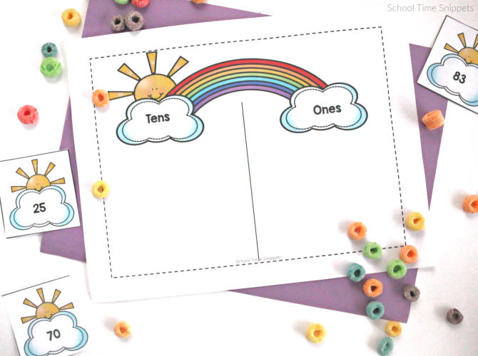 Rainbow Maths Place Value Activity | School Time Snippets