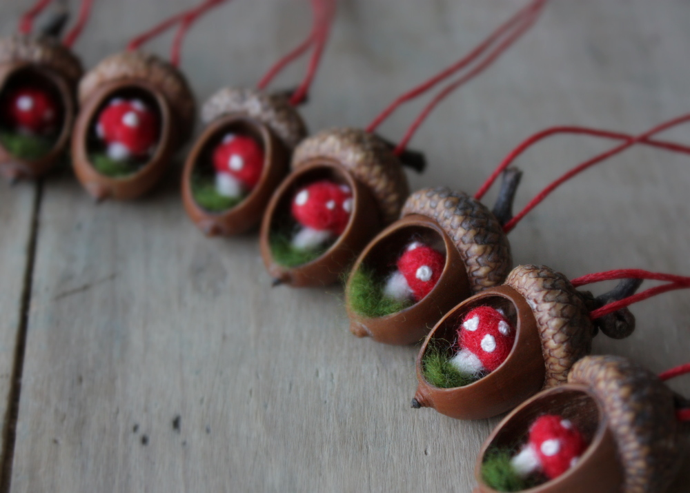 lil fish studios: acorn ornaments and crafting with squirrels