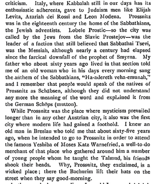 On the Main Line: Sabbathian memories from the 1830s