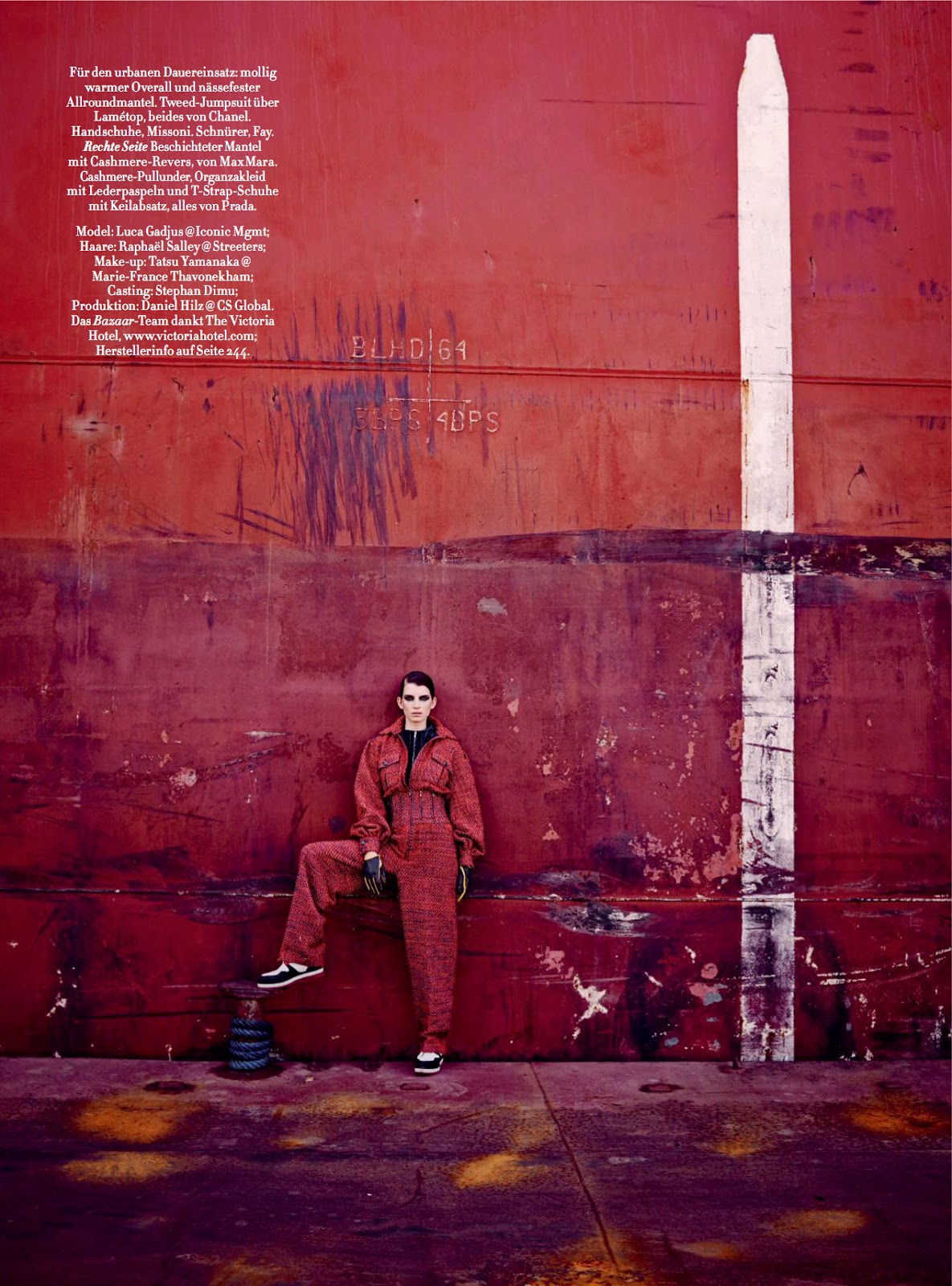 that works: luca gadjus by serge leblon for harper's bazaar germany ...