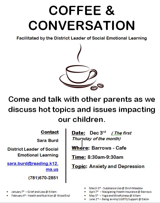 Barrows Elementary Principal Blog: Coffee & Conversation