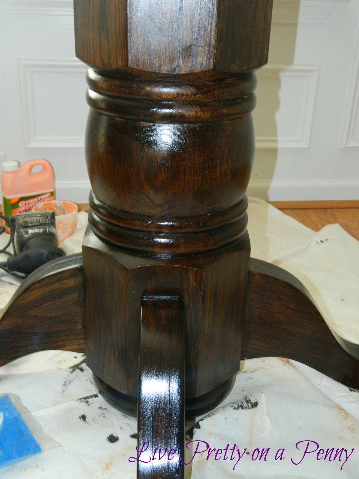 Refinishing An Oak Table {A Dining Room Update} - Live Pretty on a Penny