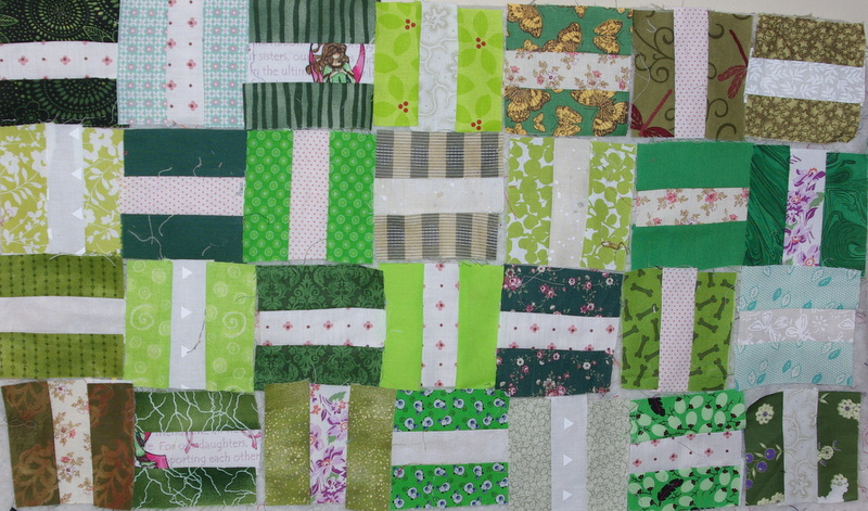 Sane, Crazy, Crumby Quilting: The Green Green Scraps of Home
