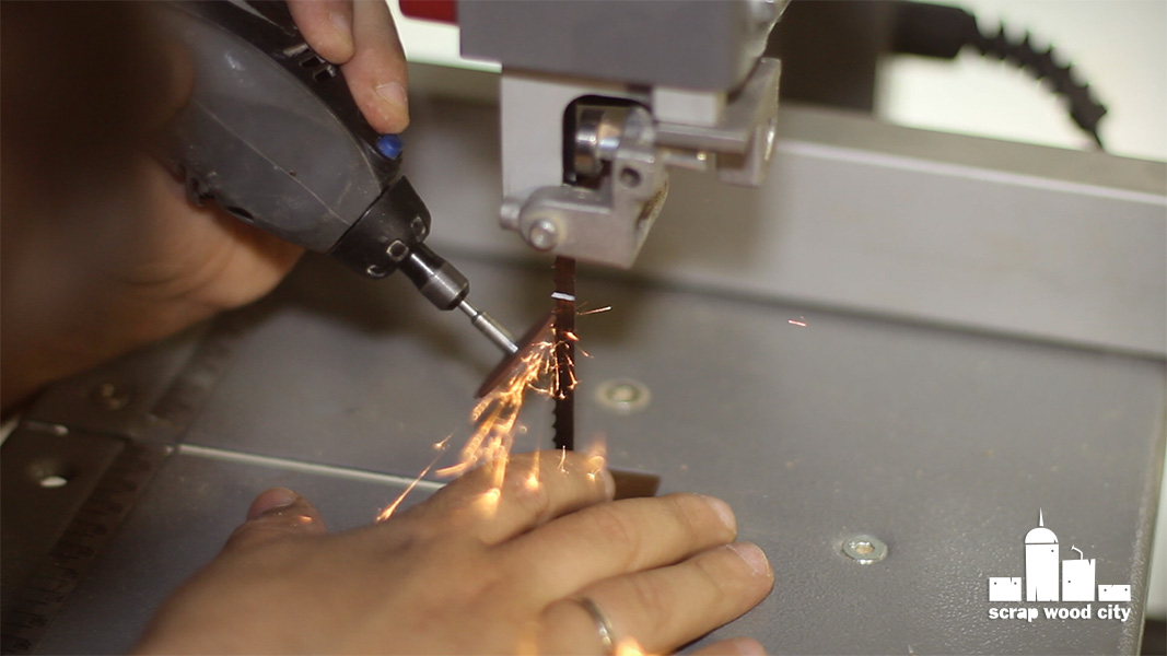 scrap wood city: How to fix a broken and dull bandsaw blade