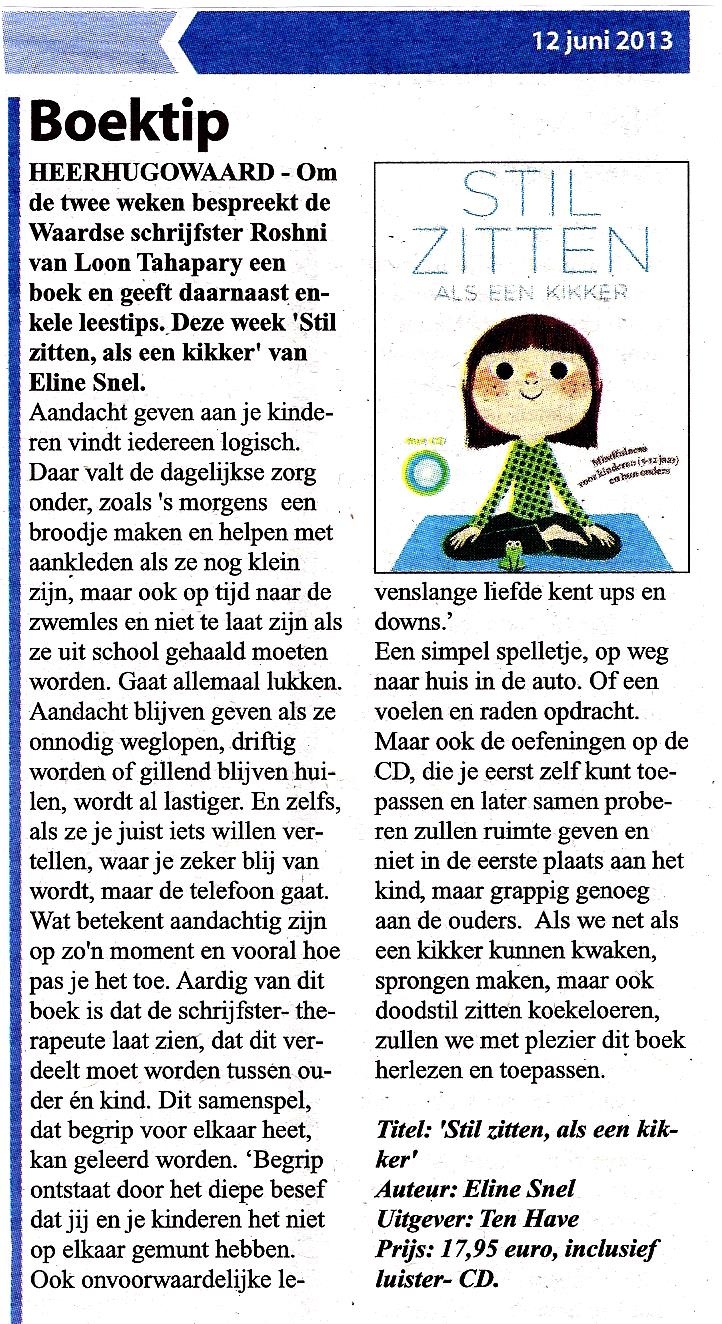 Sense 2 words: Stil Zitten, als een kikker, Eline Snel