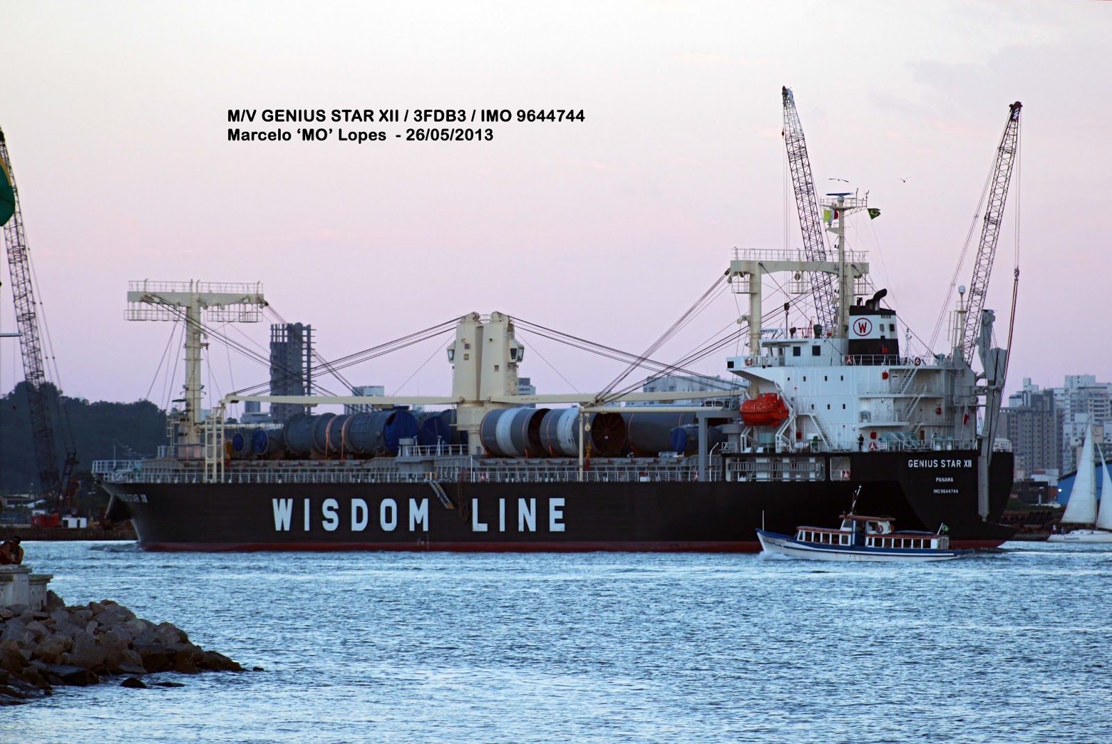 Santos Shiplovers: M/V Genius Star XII / 3FDB3 - Viagem inaugural em Santos