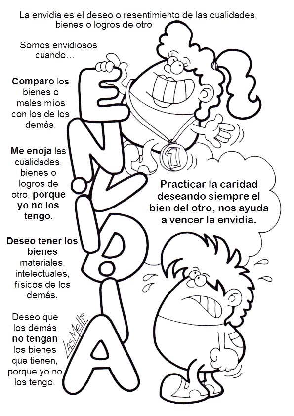Compartiendo por amor: Dibujos Pecados Capitales