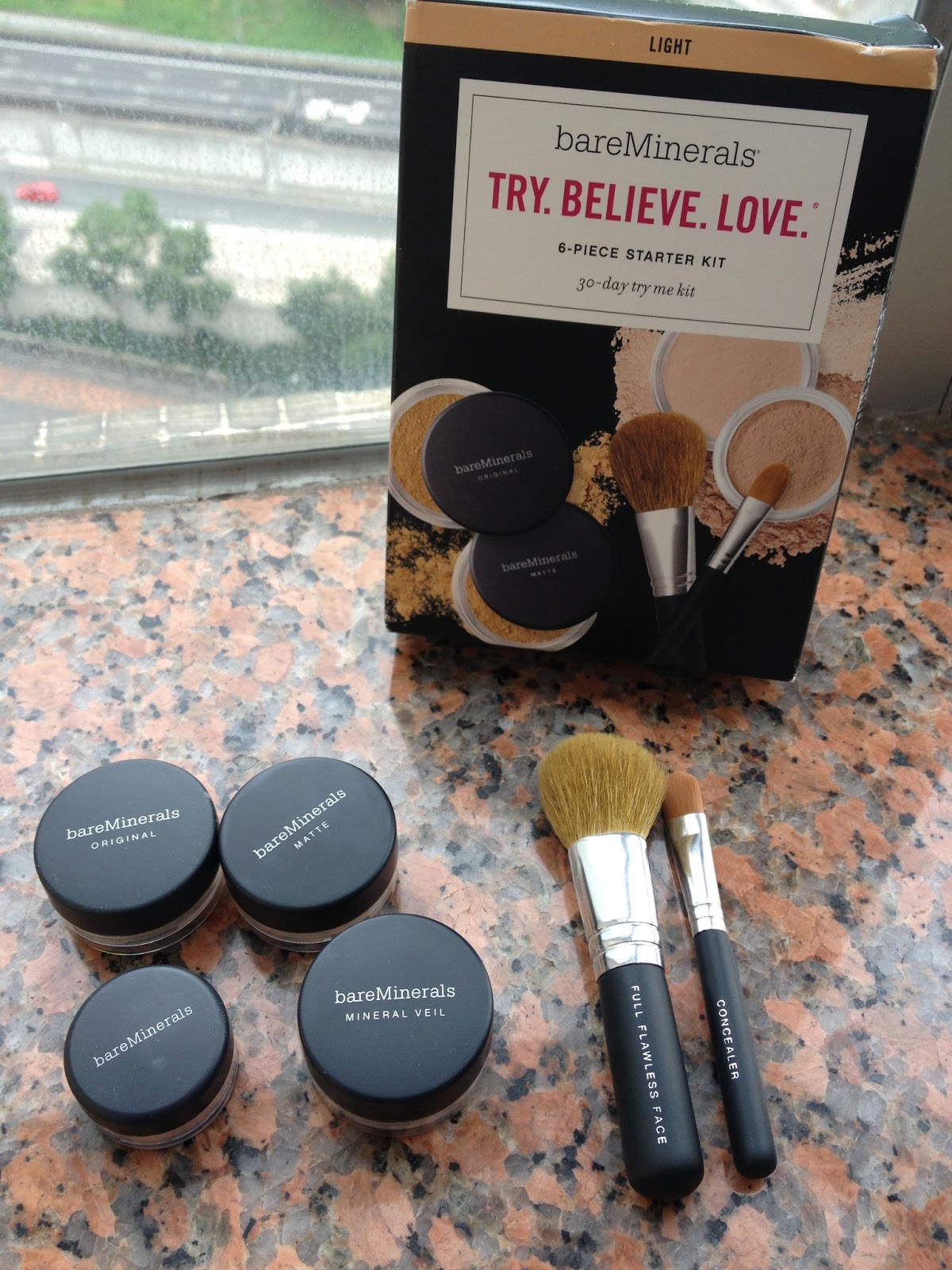 Stains and Shadows: Bare Minerals Foundation trial kit -- TRY. BELIEVE ...