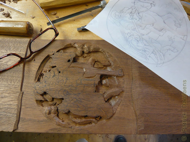ORNAMENTAL WOODCARVER Patrick Damiaens: A Bas-Relief of Saint Martin of ...