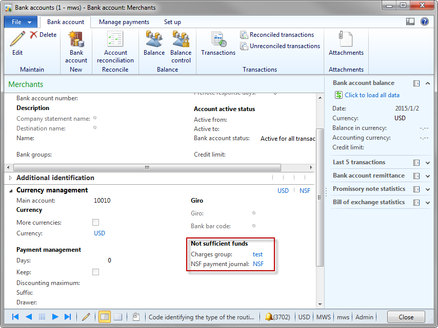 Andrew Xu -> AX: How to handle NSF(Not Sufficient Funds) payment in AX ...