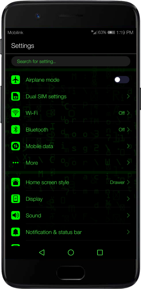 Matrix Theme - Android Demand
