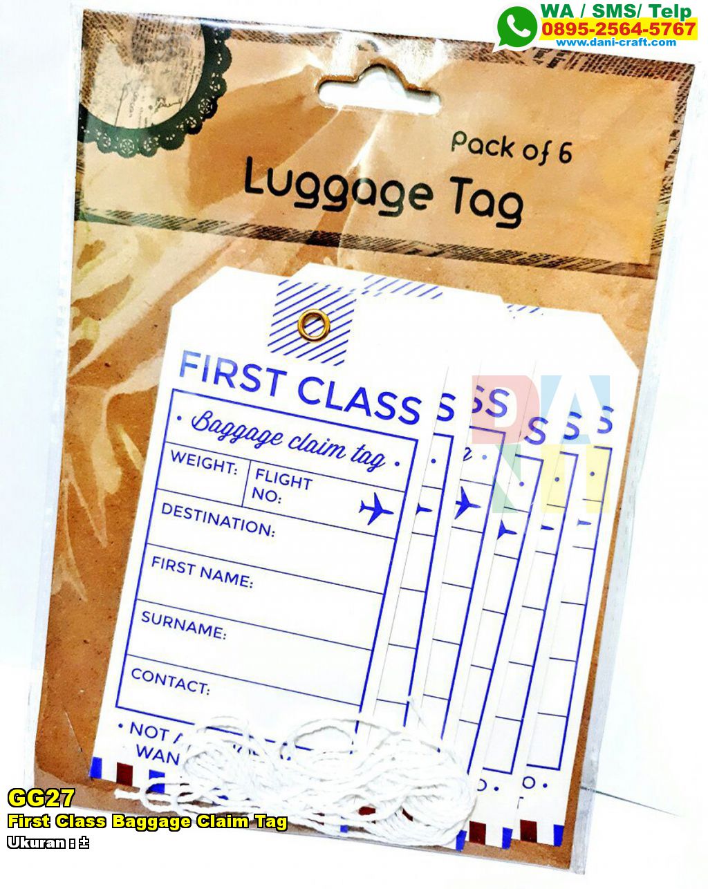First Class Baggage Claim Tag | Souvenir Pernikahan