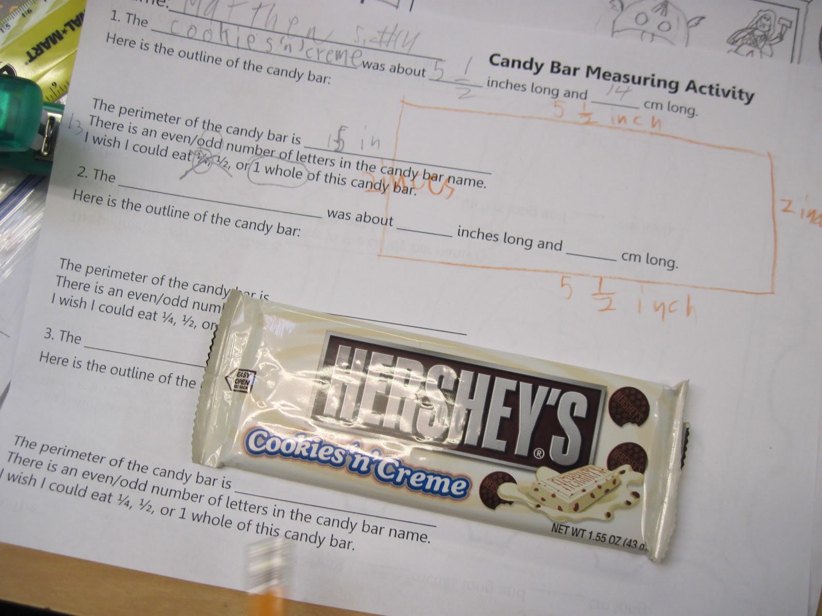 Polka-Dotty Place: Measuring Candy Bars