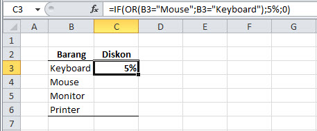 Mengenal Formula pada Excel - Part 18: Fungsi OR - DAPM Kusan Hilir