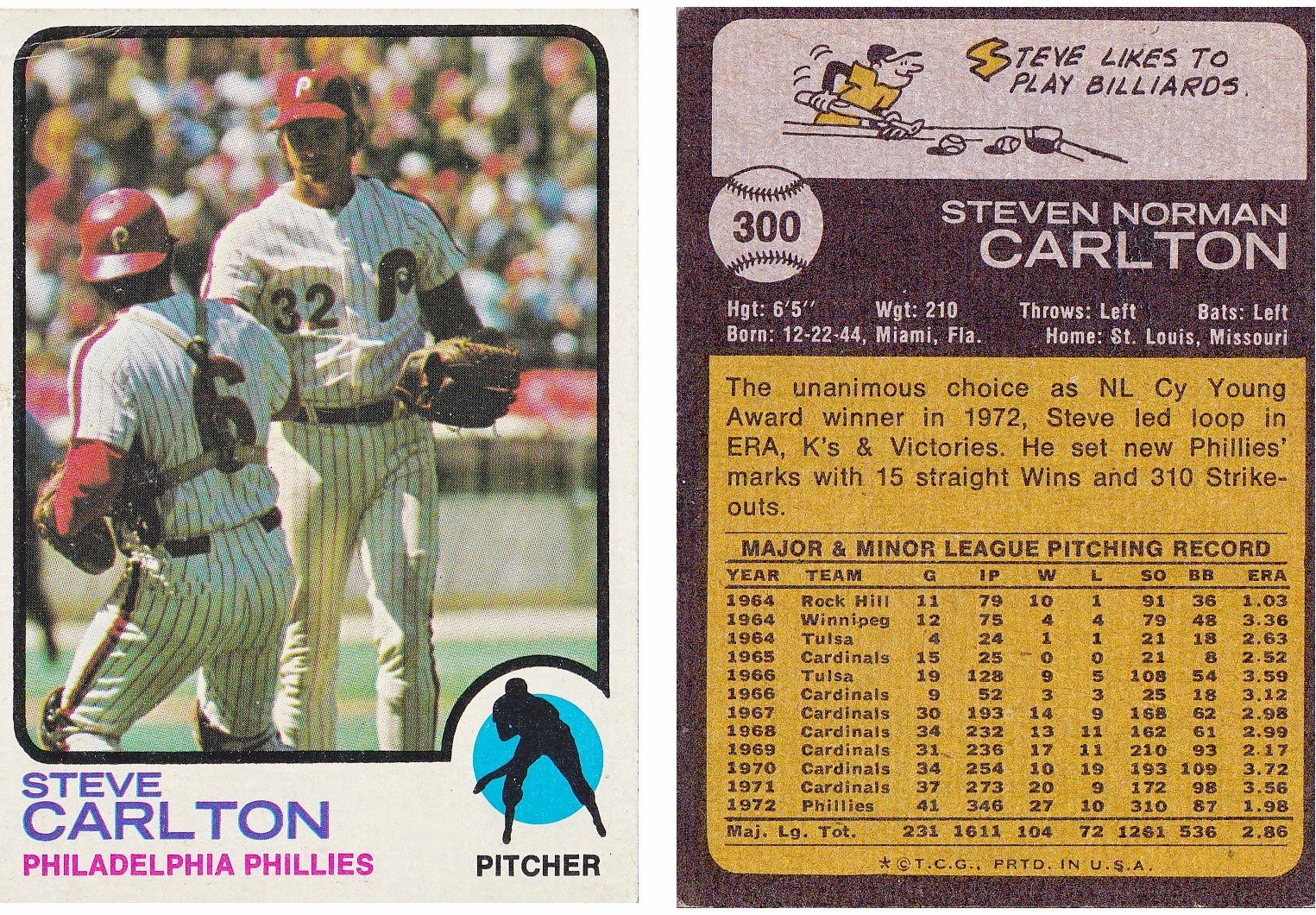 Baseball Sisco Kid Style: Steve Carlton wins 27th game for the ...