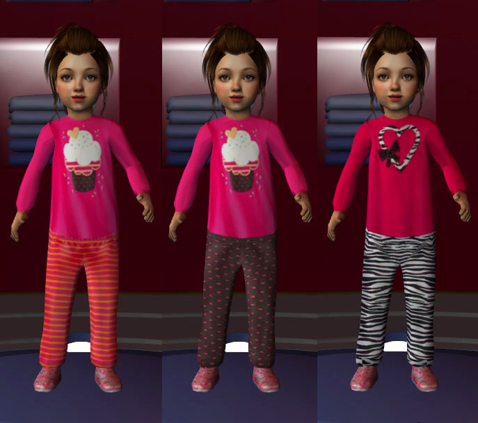 Birdgurl's Sims 2 Creations: Toddler Female Sleeve Outfit Collection 9