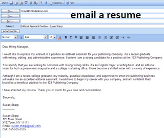 business letter sample: how to email resume?