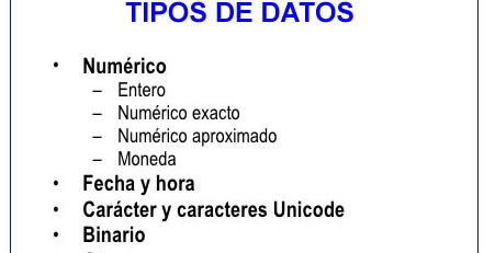 Trabajar con Tipos de Datos y Funciones Integradas ~ SQL Server ...