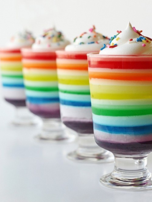 Resep masakan Natal : Membuat Rainbow Pudding