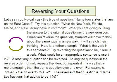 Reflections of a High School Math Teacher: Reverse Your Questions ...