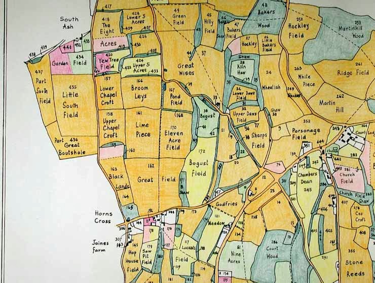 Stansted & Fairseat: yesteryear and today: Stansted tithe map