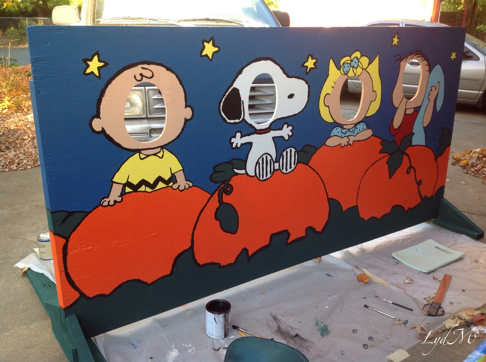 Painting for Peanuts: A Harvest Festival Cut-Out Board
