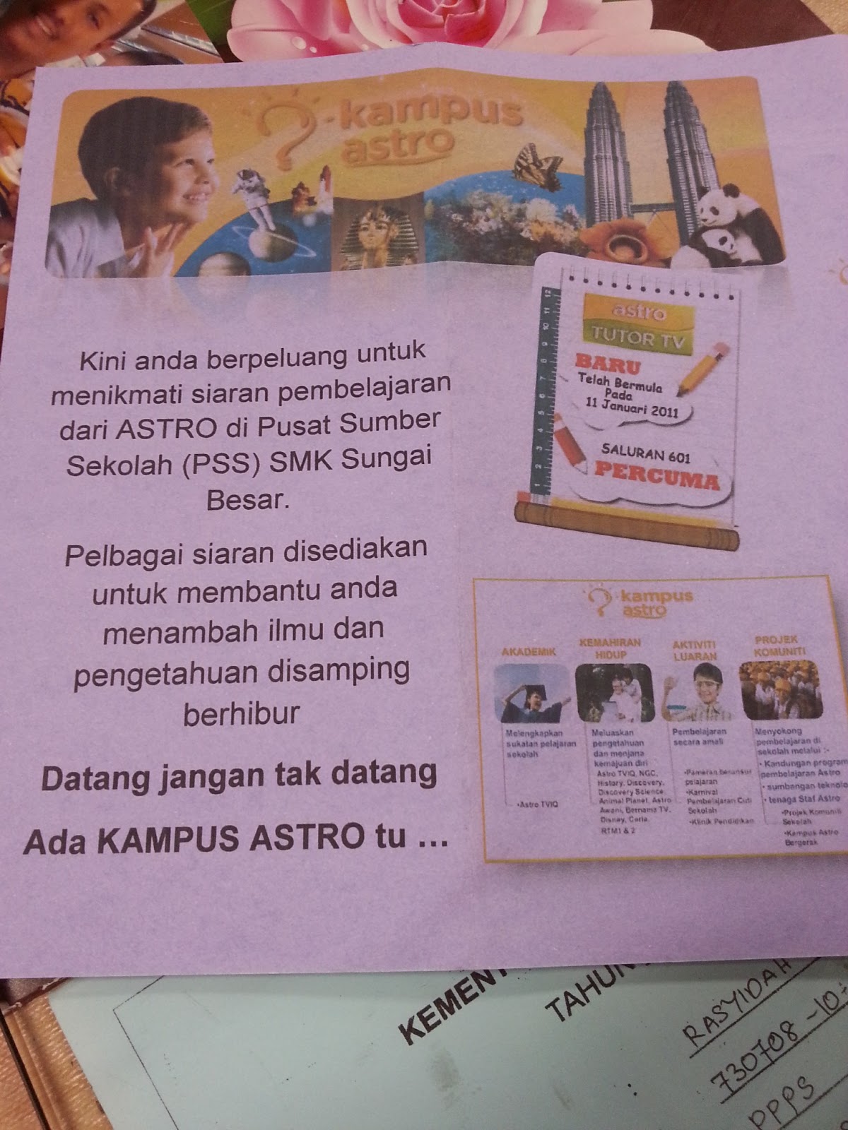 PUSAT SUMBER SMK SUNGAI BESAR: Kampus Astro