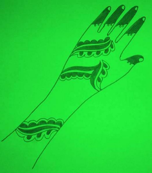 Hand Mehndi Design On Paper - Mehandi Design,Heena Designs,Indian Mehandi