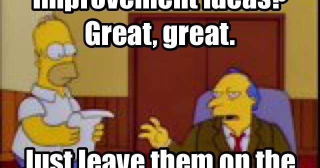 Lean Memes: Homer's improvement ideas make Roger go something something